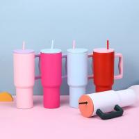 China 40oz Reusable Stainless Steel Tumbler with Handle and Straw Lid for Car Cup for sale