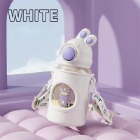 China 680ml Plastic Cartoon Water Bottle with Lid for Children Travel Gift Multiple Colors for sale