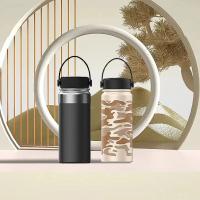 China 600ml Stainless Steel Water Bottle Double Wall Vacuum Insulated with Straw for Adults for sale