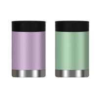 China 12oz 350ml Double Wall Stainless Steel Vacuum Can Cooler with Handgrip Design for sale