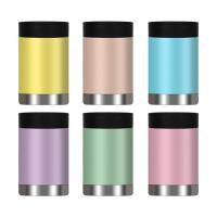 China 12oz 350ml Double Wall Stainless Steel Vacuum Can Cooler with Handgrip Design for sale