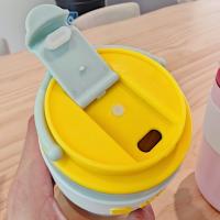 China 304 Stainless Steel Water Bottle 420ml Portable Straight Drink Cute Creative Lid for sale