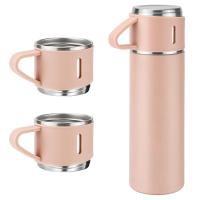 China Business Gift Set 500ml Double Wall Stainless Steel Vacuum Flask and Coffee Cup for sale