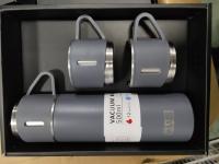 China Custom Logo 500ml Stainless Steel Thermos Flask Water Bottle Business Cup with 3 Lids for sale