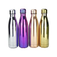 China Custom Logo Double Wall Stainless Steel Water Bottle 500ml 750ml Insulated Outdoor for sale