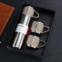 China 500ml 304 Stainless Steel Vacuum Insulated Water Bottle with Cup Lid 300g Business Flask for sale