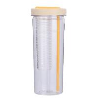 China 800ml Large Capacity Outdoor Portable Plastic Water Bottle with Straw and Tea Infuser Custom Logo for sale