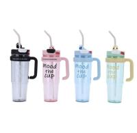 China 900ml Plastic Water Bottle with Spray Function for Outdoor Sports Travel for sale