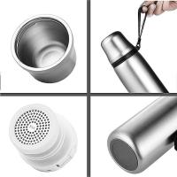 China 650ml Vacuum Insulated Water Bottle 304 316 Stainless Steel Straw Lid Bullet Flask for sale