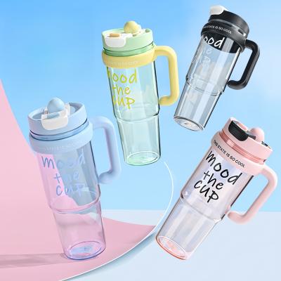 China Plastic Water Bottle 900ml BPA Free Spray Bottle for Outdoor Sports Travel for sale
