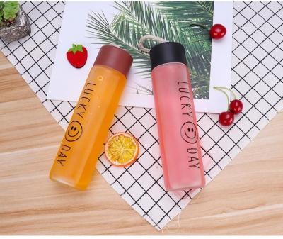 China Stocked 350ml Glass Water Bottle for Hiking Outdoor Activities Custom Logo Accepted for sale