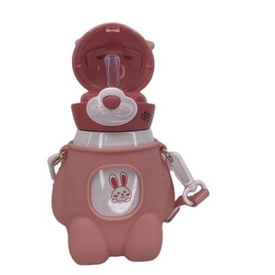 China 480ml 316 Stainless Steel Vacuum Flask with Rabbit Back Strap Cute Big Ears Design for sale