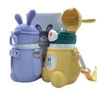 China 480ml 316 Stainless Steel Vacuum Flask with Rabbit Back Strap Cute Big Ears Design for sale