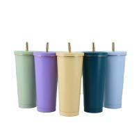 China Matte Black Stainless Steel Coffee Mug 500ml 750ml Insulated Customizable Design for sale