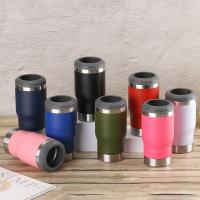 China Custom Stainless Steel 14oz Double Wall Vacuum Can Cooler for 12oz Cans 375ml for sale