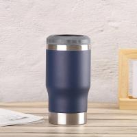 China Custom Stainless Steel 14oz Double Wall Vacuum Can Cooler for 12oz Cans 375ml for sale