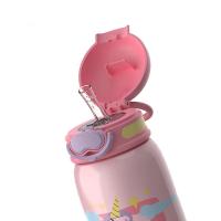 China Wholesale Custom Kids Stainless Steel Vacuum Double Wall Insulated Water Bottle 550ml Blue for sale