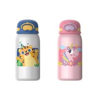 China Wholesale Custom Kids Stainless Steel Vacuum Double Wall Insulated Water Bottle 550ml Blue for sale