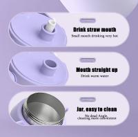 China 1000ml Insulated Big Belly Sports Water Bottle with Straw Vacuum Leakproof for sale