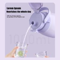 China 1000ml Insulated Big Belly Sports Water Bottle with Straw Vacuum Leakproof for sale