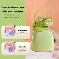 China Custom Double Wall Vacuum Flask Stainless Steel Water Bottle 1L with Straw for sale