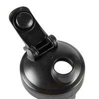 China 400ml Plastic Protein Shaker Bottle with Stainless Steel Mixing Ball for Gym Fitness for sale
