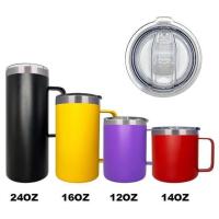China Custom Logo 24oz 304 Stainless Steel Outdoor Camping Coffee Mug with Handle for sale
