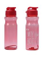 China 550ml PET BPA Free Plastic Water Bottle with Strap for Fitness Outdoor Sports for sale
