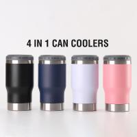 China 4 in 1 Sublimation Can Cooler 14oz Stainless Steel Beer Cooler Double Walled 375ml for sale