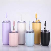China Kids BPA Free Stainless Steel Vacuum Tumbler with Straw 280ml 500ml for sale