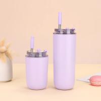China Double Wall Stainless Steel Kids Tumbler 10oz 16oz with Straw Lid for School Travel for sale