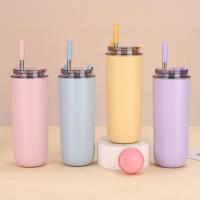 China Double Wall Stainless Steel Kids Tumbler 10oz 16oz with Straw Lid for School Travel for sale