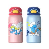 China Customized 550ml Kids Insulated Water Bottle with Straw Handle 304 Stainless Steel for sale
