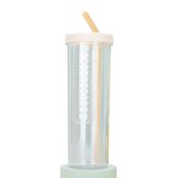 China 800ml PP Plastic Outdoor Sports Water Bottle with Straw and Custom Logo for sale