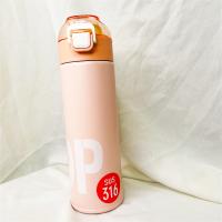 China 316 Stainless Steel Vacuum Flask 500ml with Straight Cup Insulated Water Bottle for sale