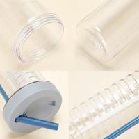 China 800ml PP Plastic Outdoor Sports Water Bottle with Straw and Custom Logo for sale
