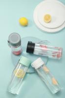 China TOUR Recyclable PC Plastic Water Bottle 600ml 800ml with Time Marker for Outdoor Activity for sale