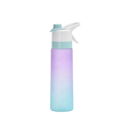 China 700ml BPA Free Leak Proof Sports Spray Plastic Water Bottle with Mist Function for sale