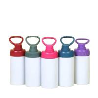 China Custom Logo 304 Stainless Steel Vacuum Flask 12oz Reusable Travel Coffee Mug for sale