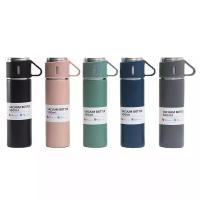 China 500ml Stainless Steel Vacuum Flask Gift Set with 3 Cups 304 Inner 6-12hrs Hot Cold for sale