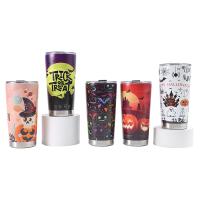 China Creative 3D Halloween Design 304 Stainless Steel 20oz Car Thermos Cup Straight Mug for sale