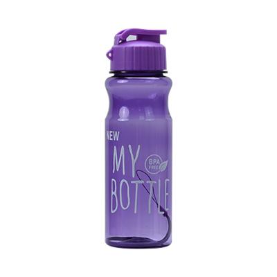 China Custom 550ml PET BPA Free Sport Plastic Water Bottle with Strap Multi Colors Leak Proof for sale
