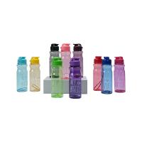 China Custom 550ml PET BPA Free Sport Plastic Water Bottle with Strap Multi Colors Leak Proof for sale