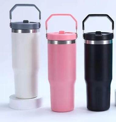 China Custom Color 304 Stainless Steel Thermos Vacuum Flask 900ml Travel Coffee Mug Reusable Bottle for sale
