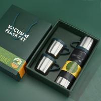 China 680ml Stainless Steel Vacuum Flask with 3 Lids Thermos Mug Gift Set for Business for sale