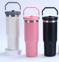China 900ml 304 Stainless Steel Vacuum Insulated Travel Coffee Mug Custom Logo Reusable Bottle for sale