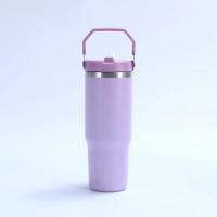 China 900ml 304 Stainless Steel Vacuum Insulated Travel Coffee Mug Custom Logo Reusable Bottle for sale