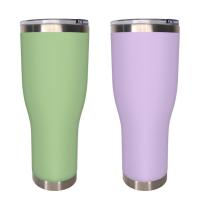 China Stainless Steel Double Wall Wine Tumbler with Lid 40oz Custom Color Travel Mug for sale