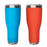China Stainless Steel Double Wall Wine Tumbler with Lid 40oz Custom Color Travel Mug for sale
