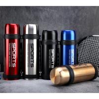 China Stainless Steel Vacuum Insulated Water Bottle 1200ml with Handle and Cup for sale